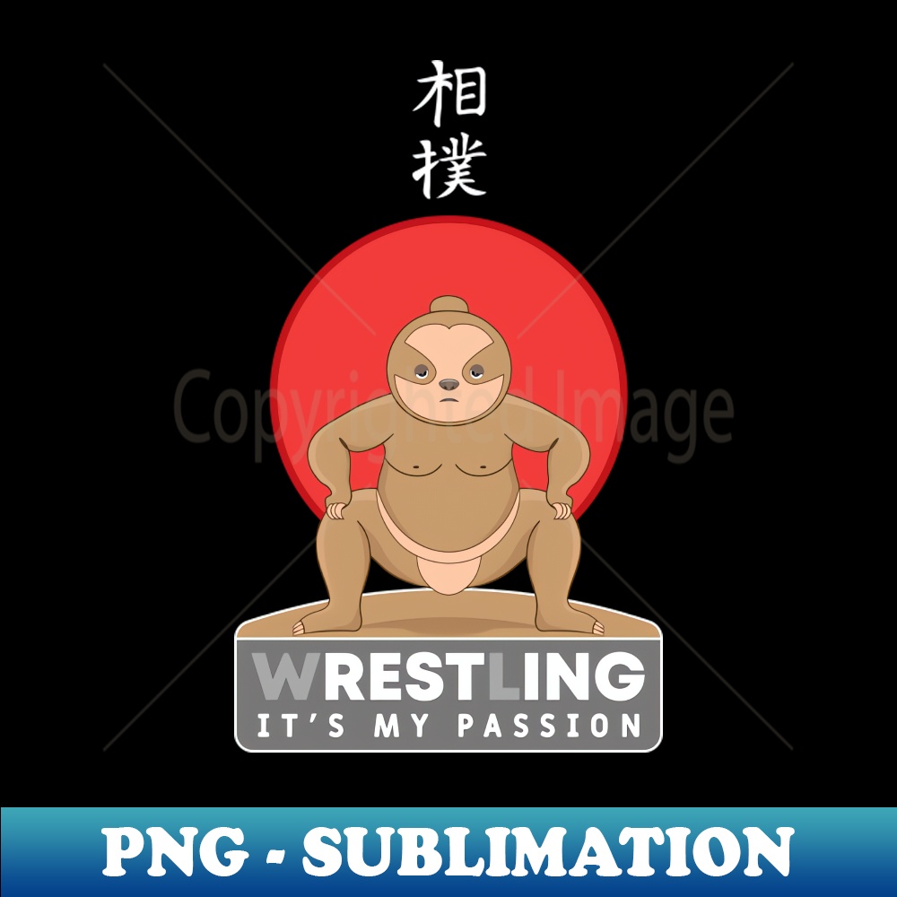 Wrestling its my passion kawaii sloth sumo wrestling - PNG S | Inspire ...