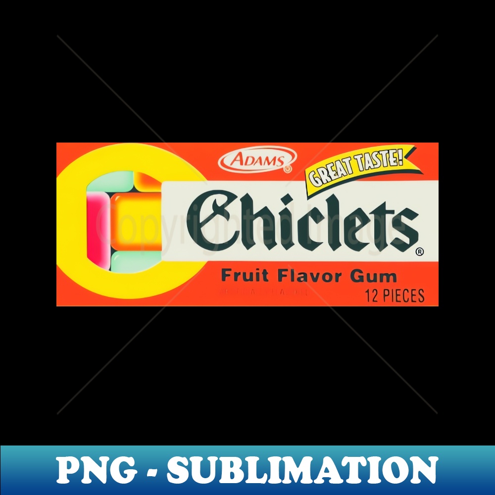 The original Chiclets Gum - Vintage Sublimation PNG Download | Inspire Uplift