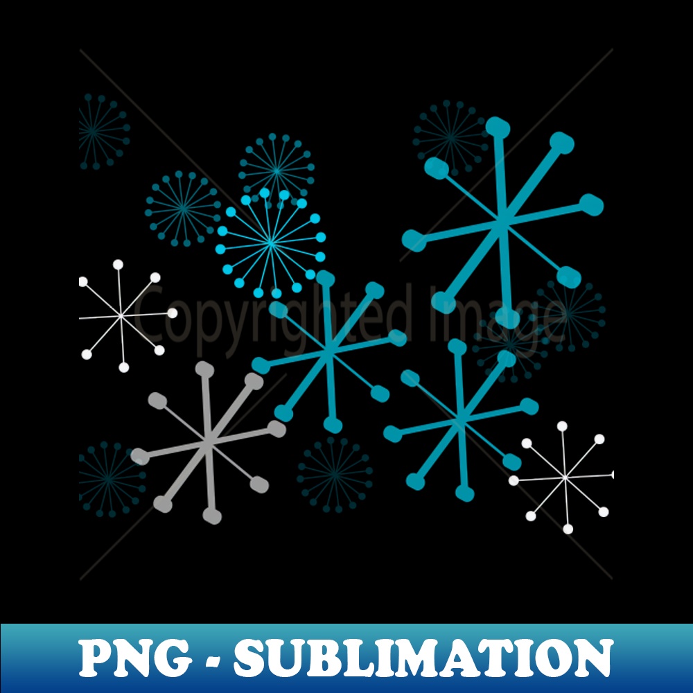 Turquoise Starburst Pattern on Black - Professional Sublimat | Inspire ...
