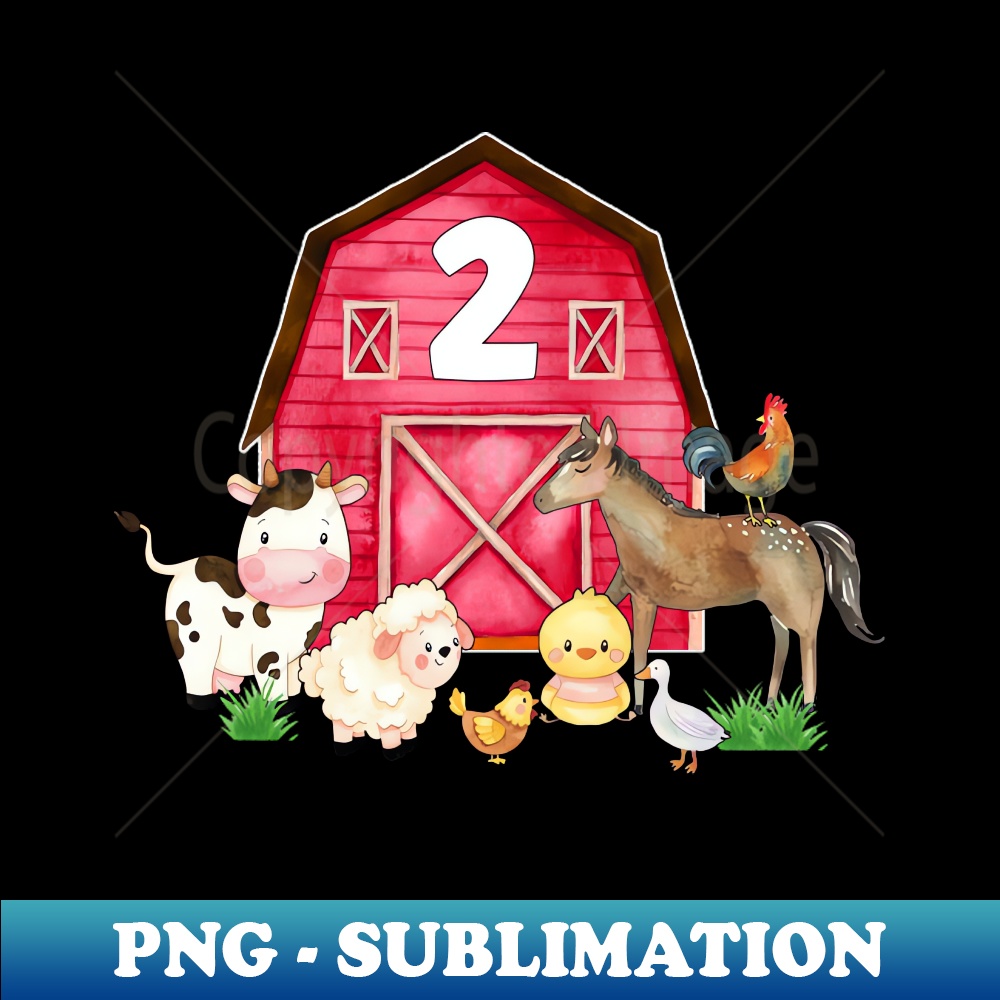 Farm Barnyard Theme Pig Cow Horse 2nd Birthday 2 Yrs Old - S | Inspire ...