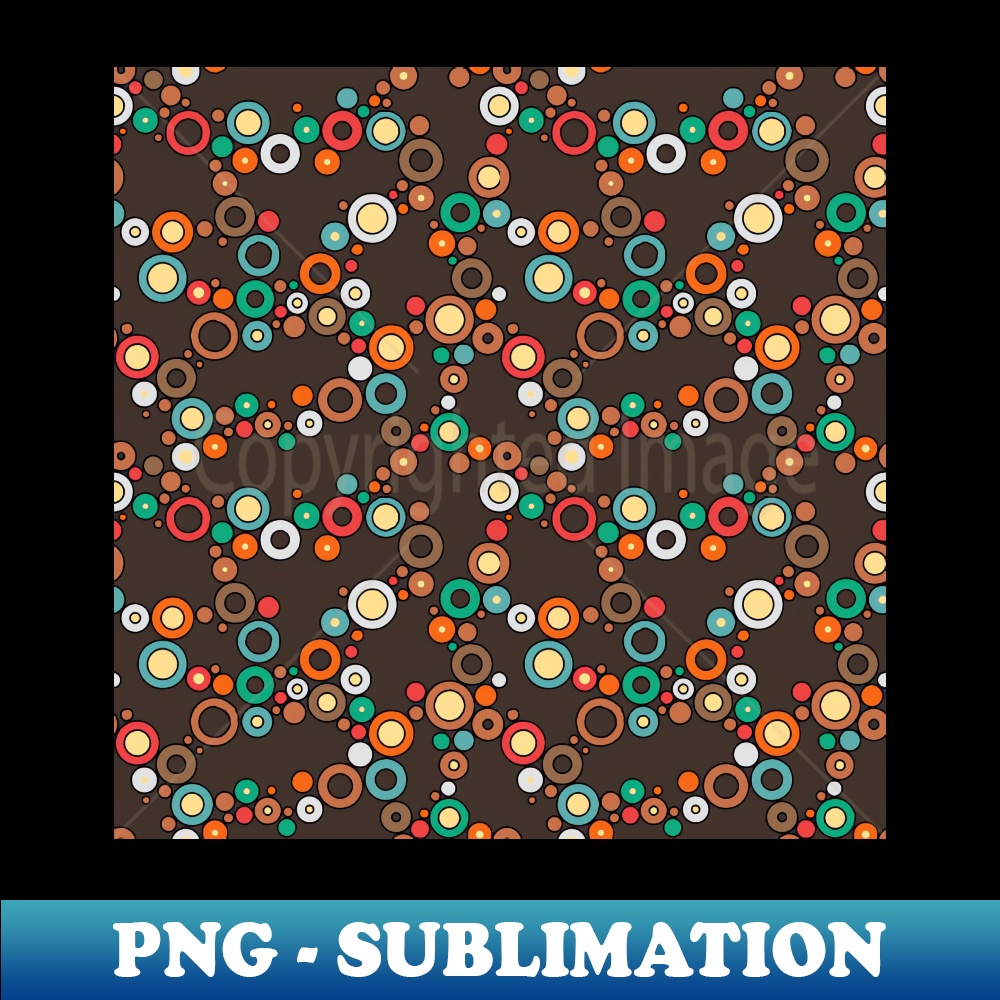 70s Brown Revived Vibrant Circle Burst - Trendy Sublimation - Inspire ...