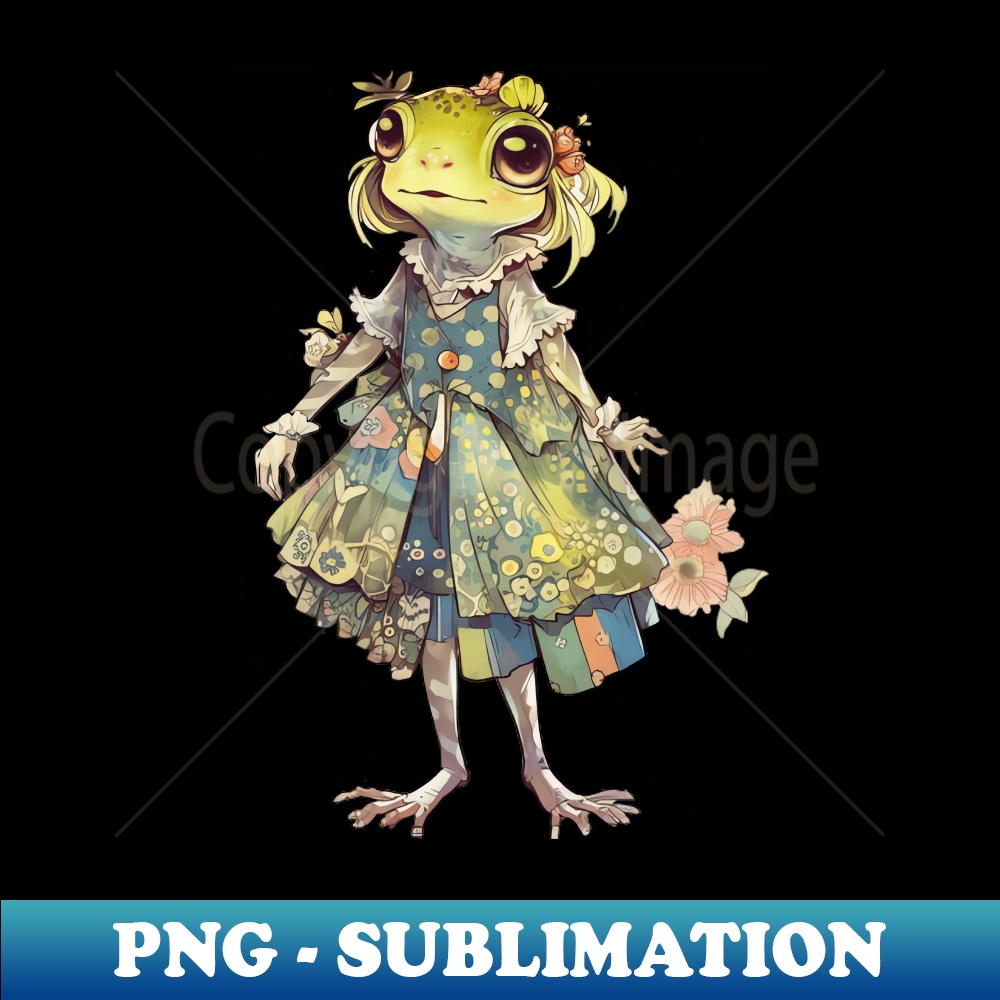 Frog Girl Wear Dress - PNG Transparent Sublimation File - Br | Inspire ...