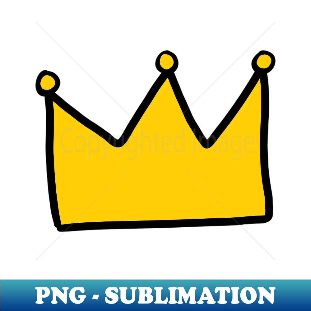 Cute Cartoon Gold Crown - Modern Sublimation PNG File - Brin | Inspire ...