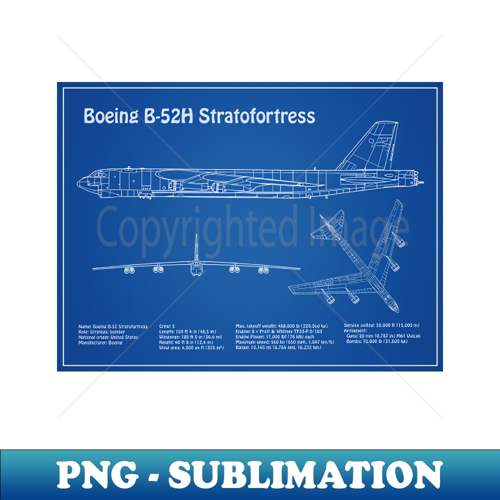 Boeing B-52 Stratofortress - Airplane Blueprint - AD - Trend | Inspire ...
