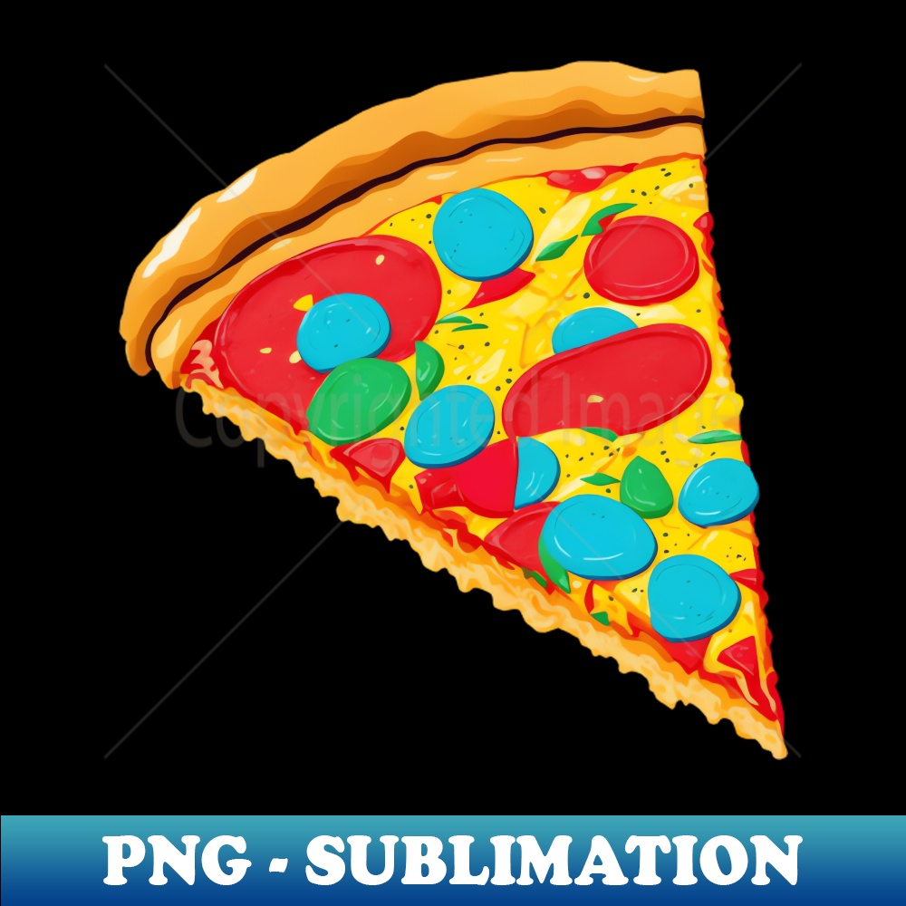 Pizza Slice in Funky Colors - Retro PNG Sublimation Digital | Inspire ...
