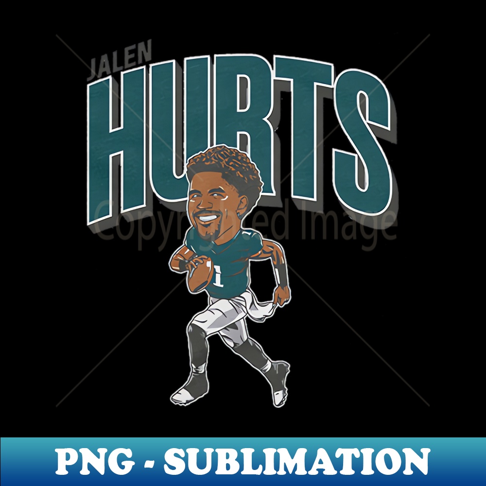 Jalen Hurts Caricature - Elegant Sublimation PNG Download - | Inspire Uplift