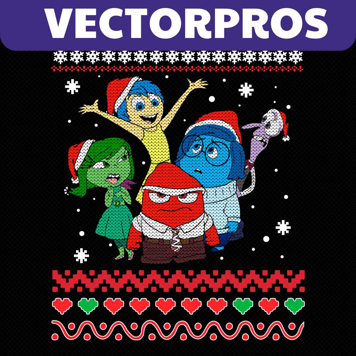 Disney Inside Out Characters Cute Christmas SVG Cricut Files | Inspire ...