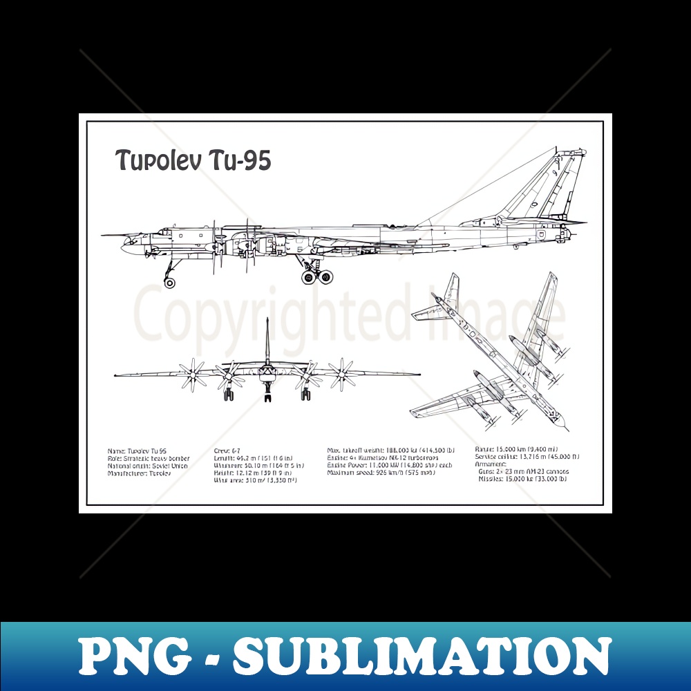 Tupolev Tu-95 Bear Bomber - BD - Decorative Sublimation PNG | Inspire ...