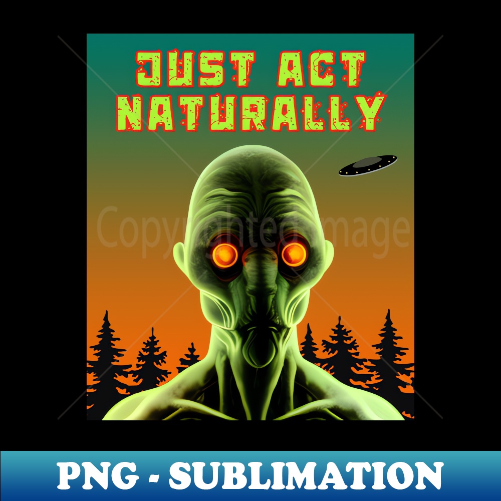 GREEN ALIEN IN THE FOREST - Exclusive PNG Sublimation Downlo | Inspire ...