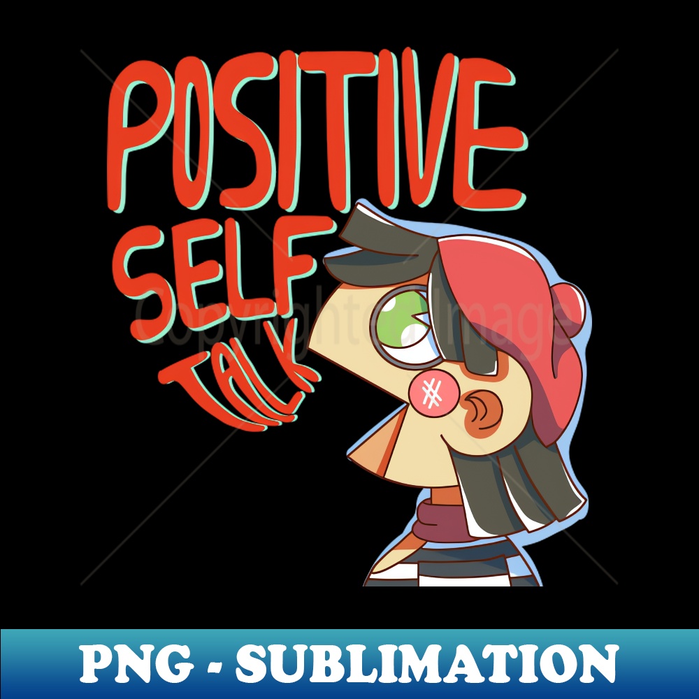 Positive Self Talk - Retro PNG Sublimation Digital Download - Inspire ...
