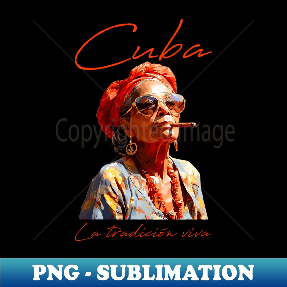 Cuba Cigar Smoking Lady - Retro PNG Sublimation Digital Down | Inspire ...