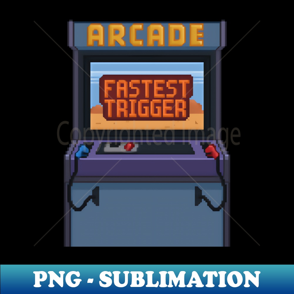 Pixelart Arcade Fastest trigger V2 - Vintage Sublimation PNG | Inspire ...