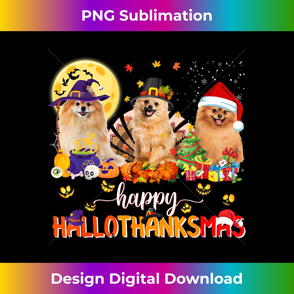 Pomeranian Dog Halloween Thanksgiving Happy Hallothanksmas - | Inspire ...