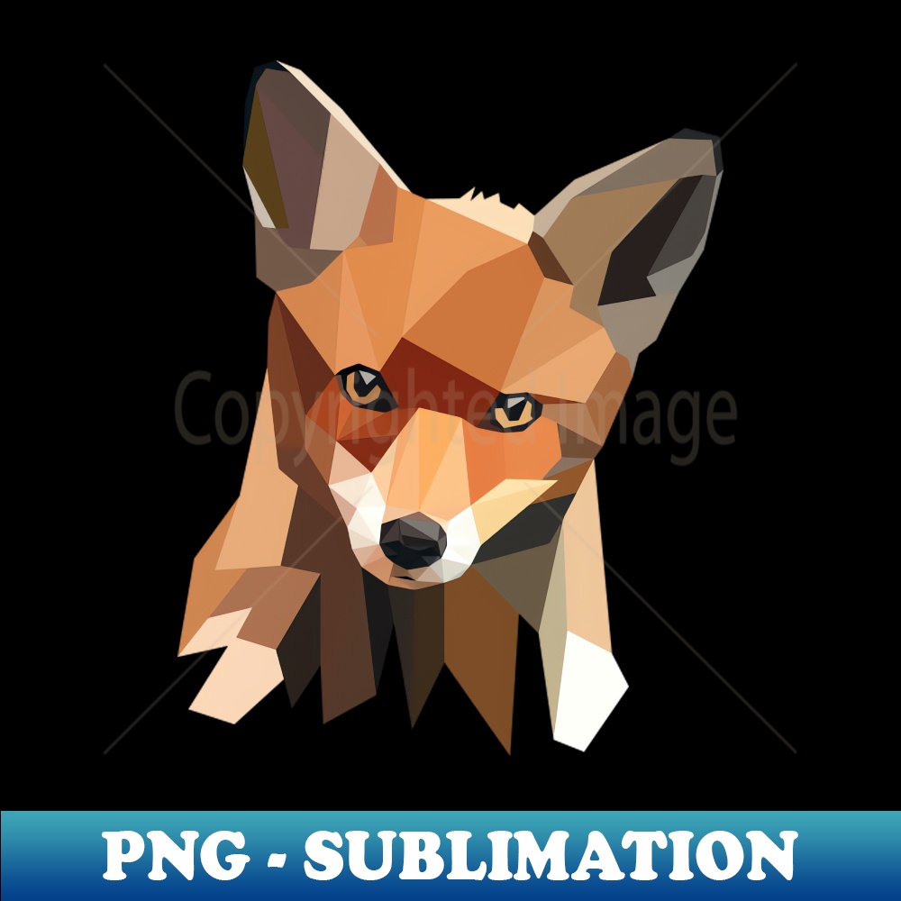 Polygon Fox - Vintage Sublimation PNG Download - Create with - Inspire ...