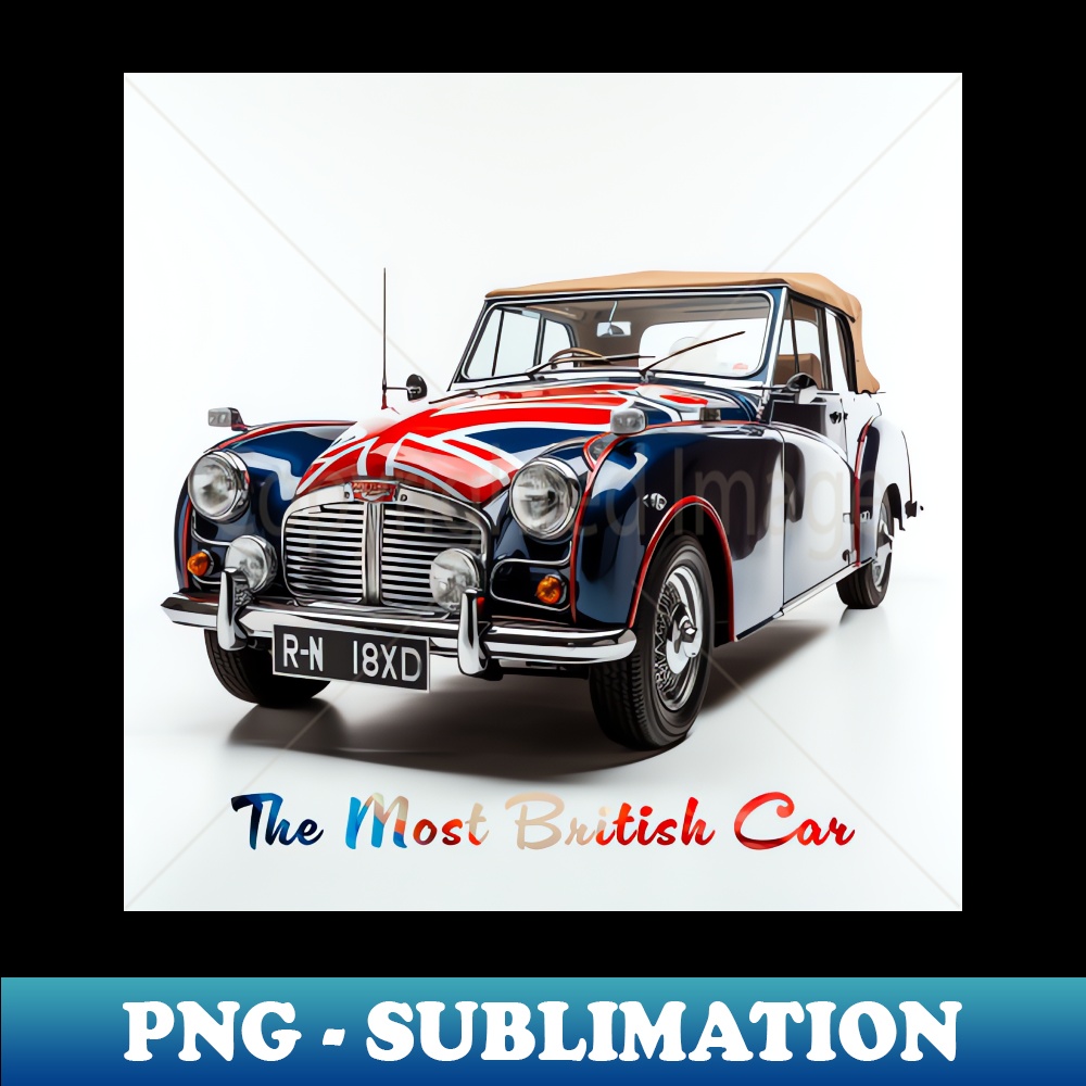 The Most British Car Poster - High-Resolution PNG Sublimatio | Inspire ...