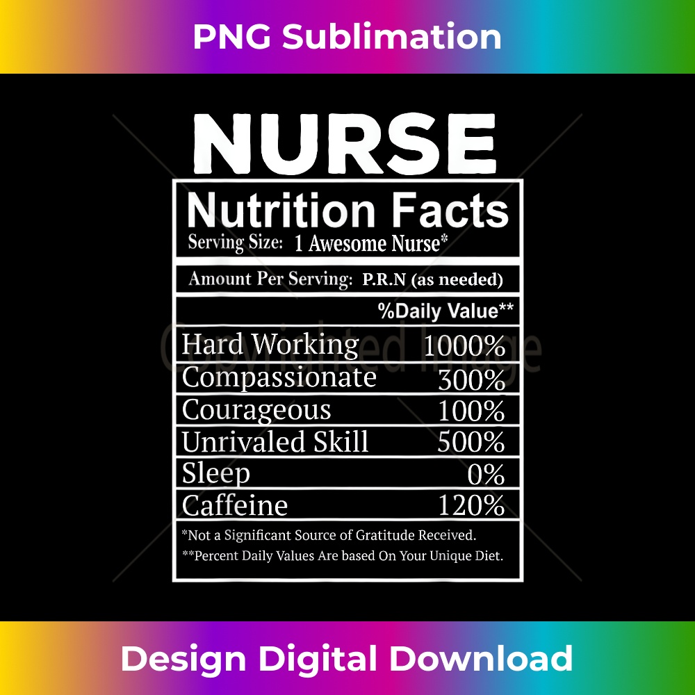 Nurse Nutrition Facts Labels Funny Nurse - Luxe Sublimation | Inspire ...