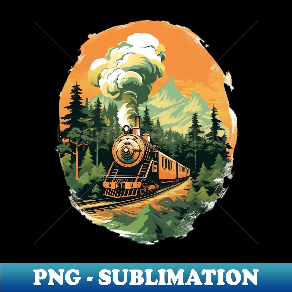 Steam train - PNG Transparent Sublimation Design - Bold & Ey | Inspire ...