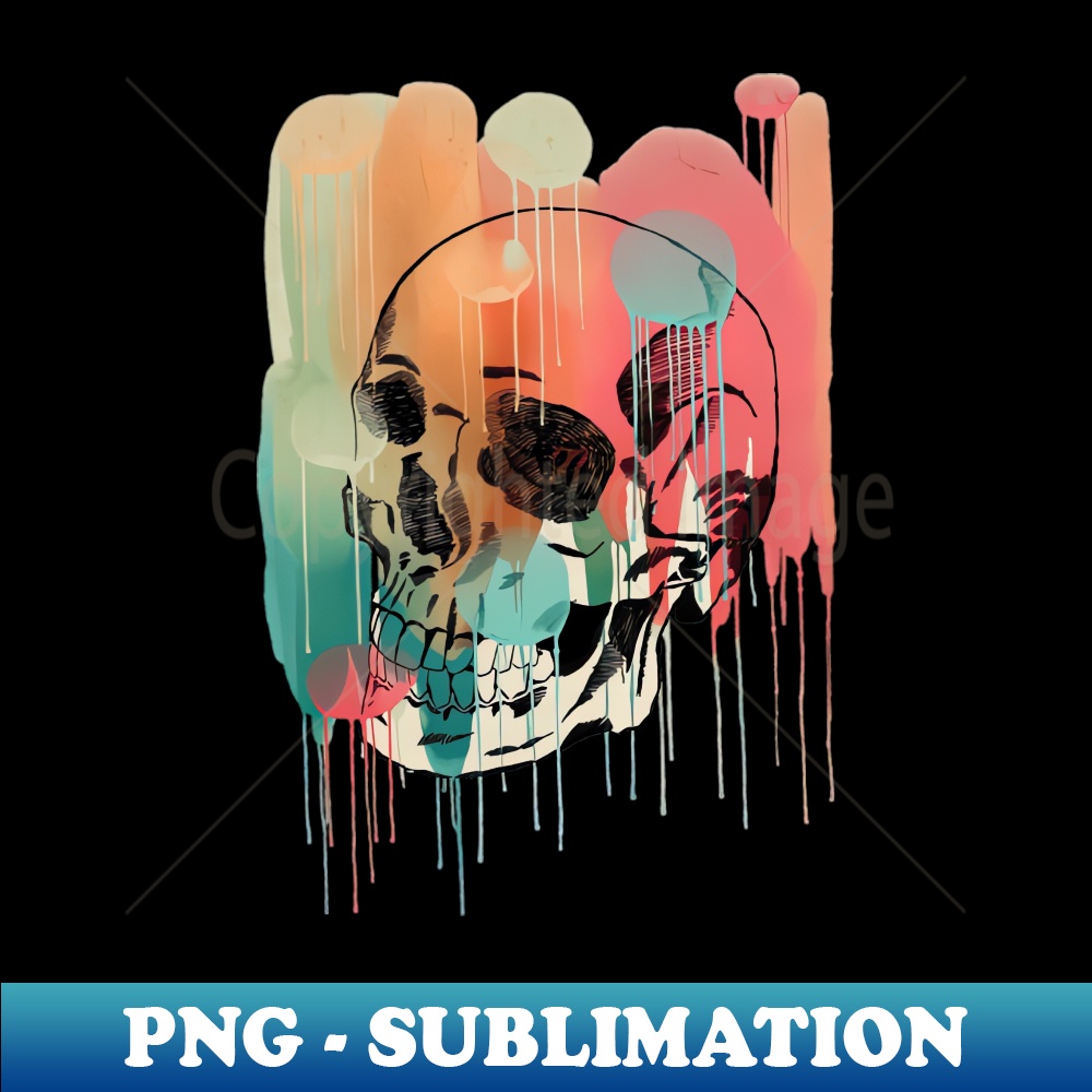 Pencil and Watercolor Drip Skull Pastel Drawing - Special Ed | Inspire ...