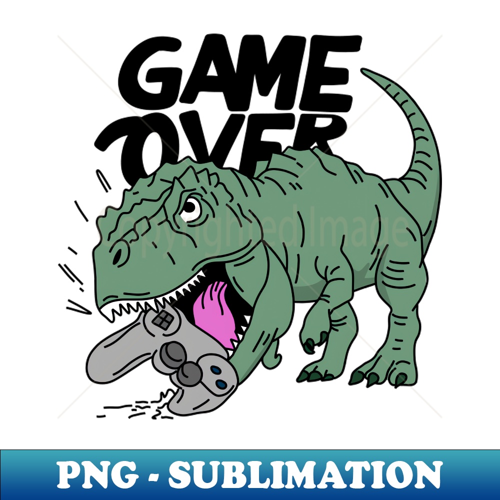 dinosaur biting a video game controller - Professional Subli | Inspire ...