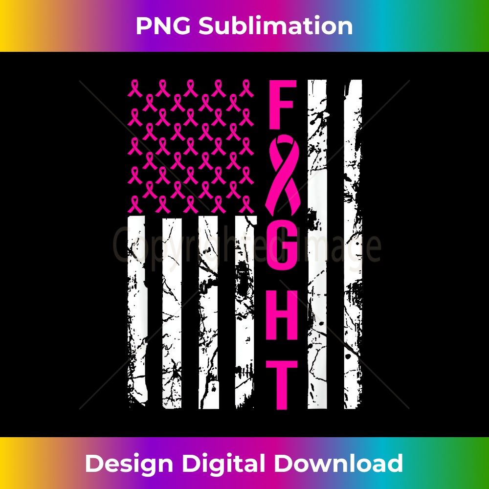 Breast Cancer Awareness FIGHT American Flag Pink Ribbon - So | Inspire ...