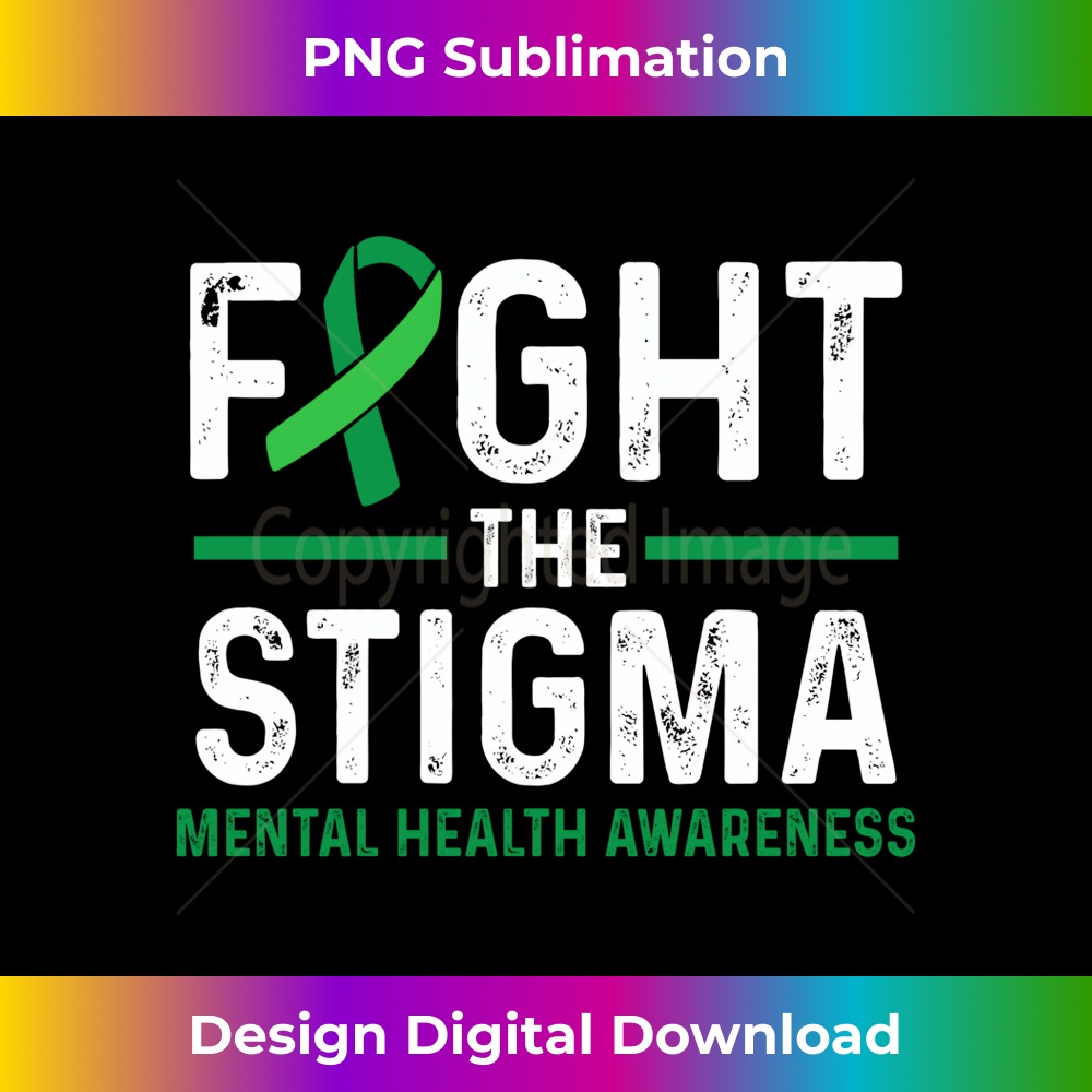 Fight The Stigma Mental Health Awareness Green Ribbon Long S | Inspire ...