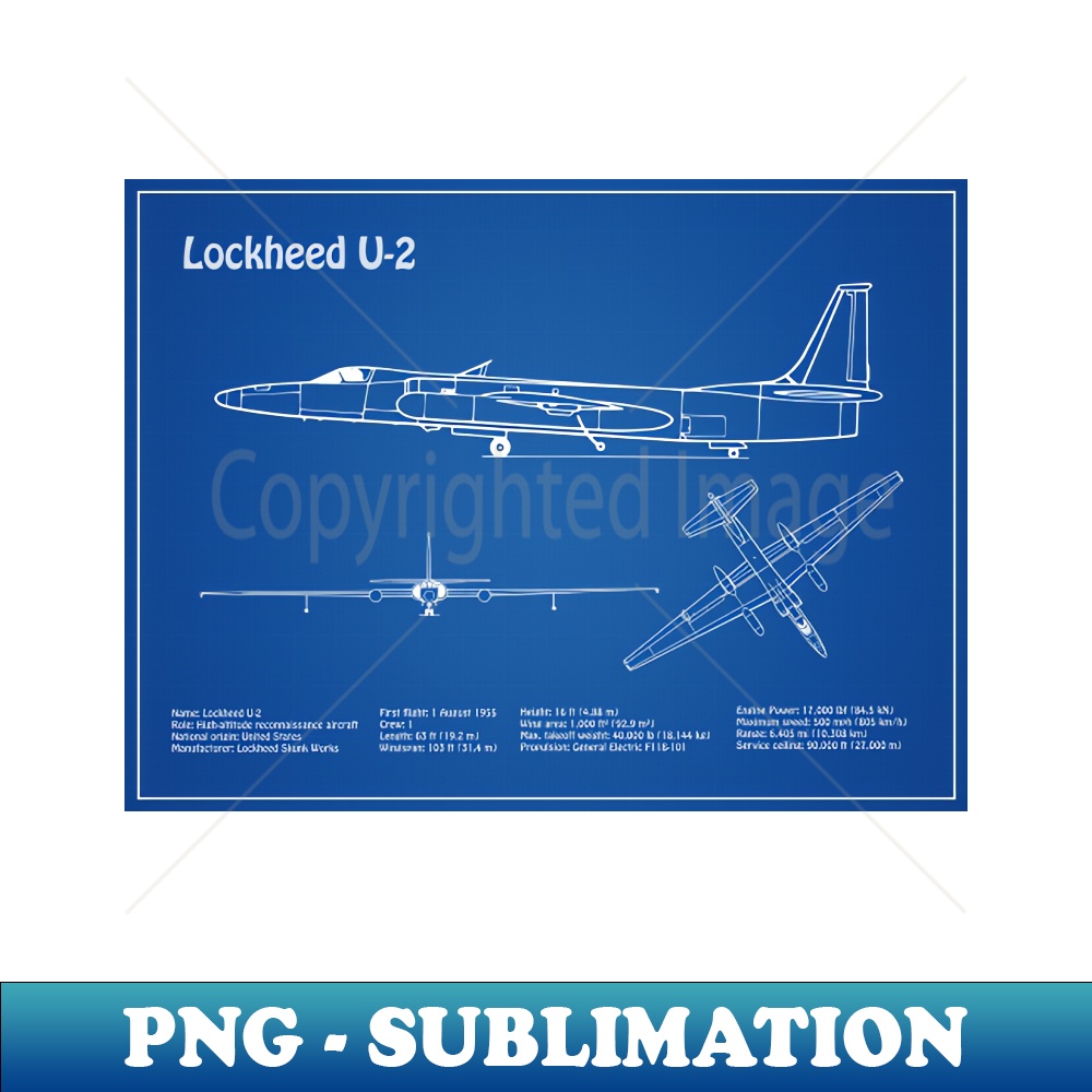 Lockheed U-2 Dragon Lady - AD - PNG Transparent Digital Down - Inspire Uplift