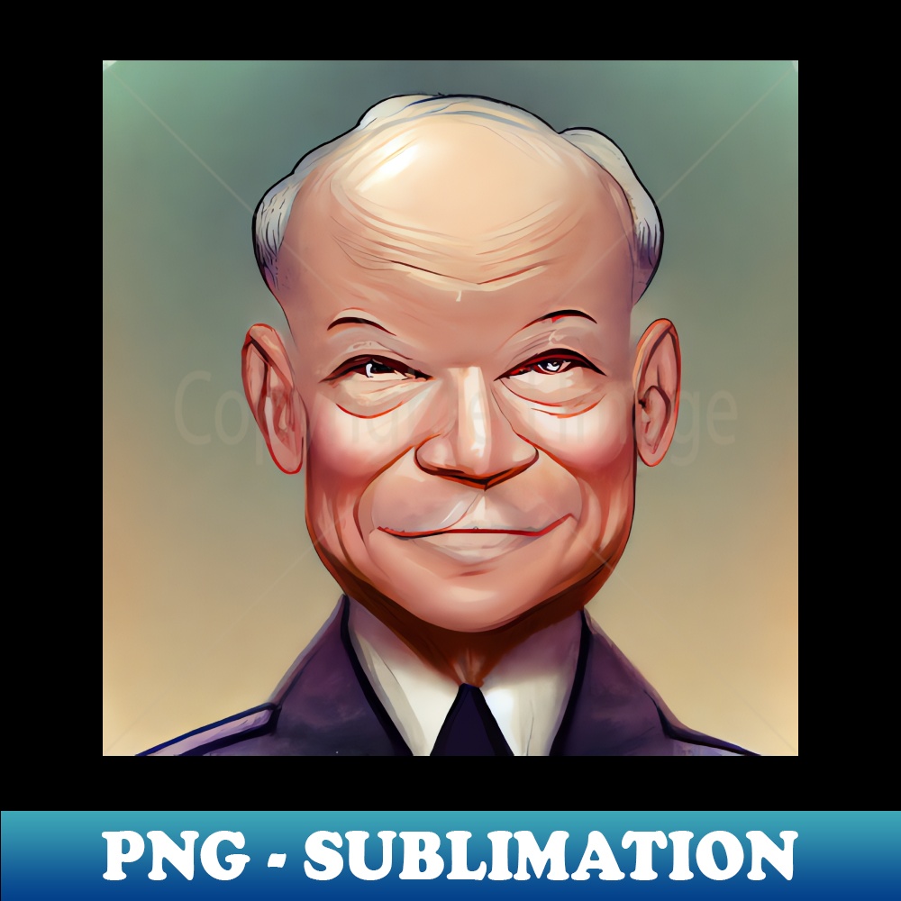 Dwight D Eisenhower President of the United States Cartoon | Inspire Uplift