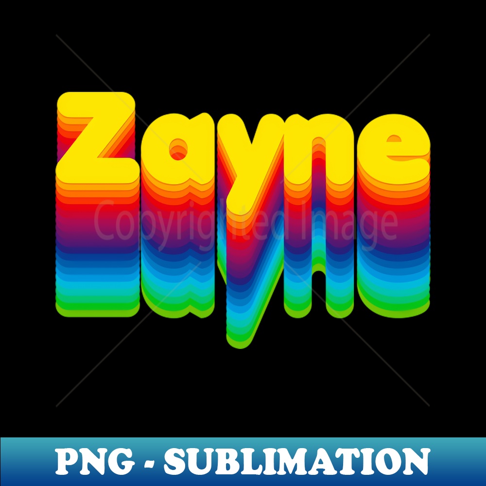 Rainbow Layers Zayne Name Label - Signature Sublimation PNG | Inspire ...