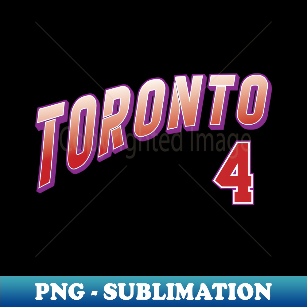 Retro Toronto Number 4 - High-Resolution PNG Sublimation Fil - Inspire ...
