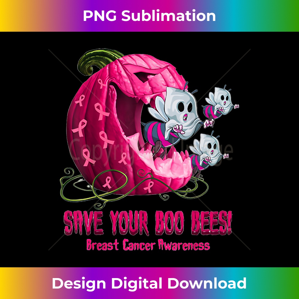 Breast Cancer Awareness Boos Pumpkin Save Your Boo Bees Long | Inspire ...