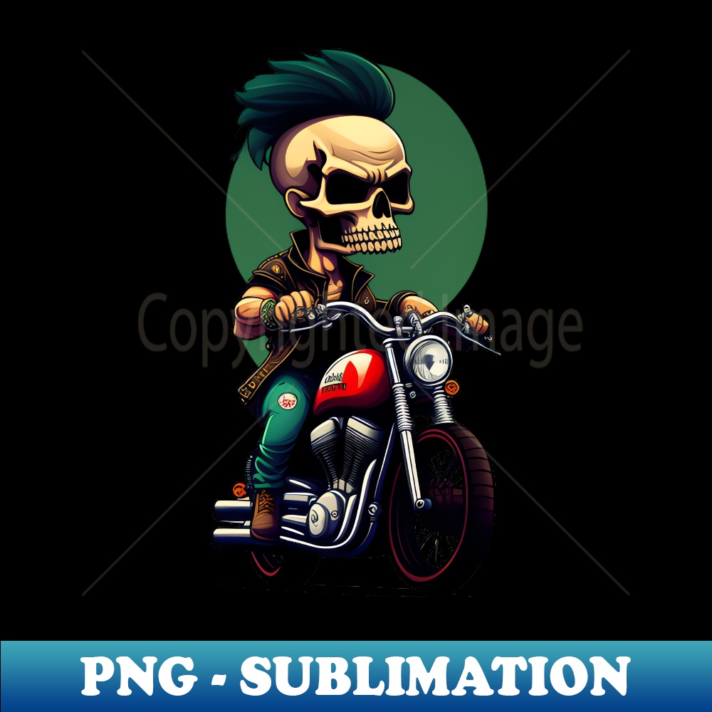 Retro Style Badass Skeleton From The Skull Biker Gang - Inst | Inspire ...