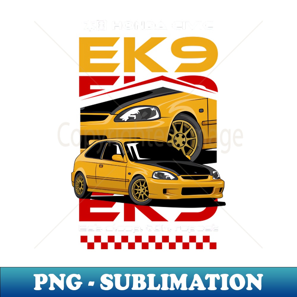 Civic Type R EK9 JDM Car - PNG Transparent Sublimation Desig | Inspire ...