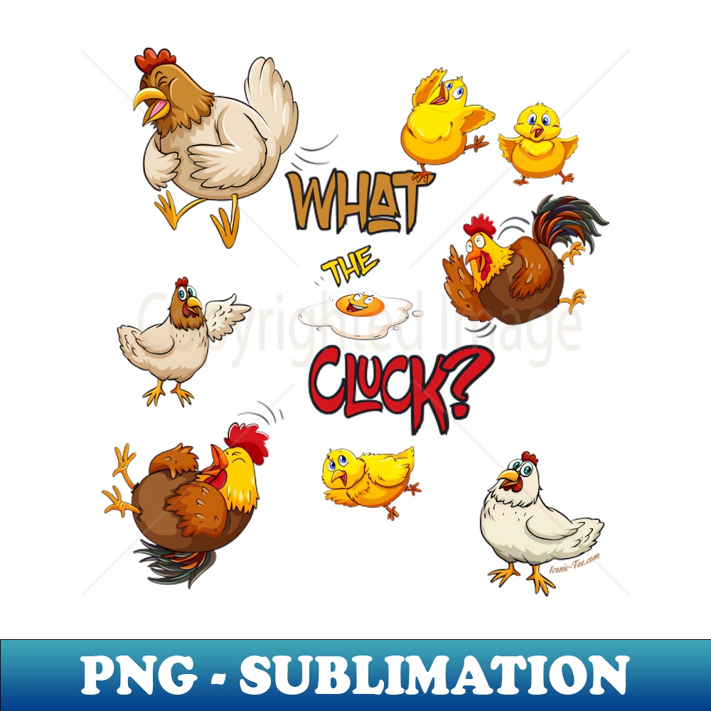 Funny Chickens - What the Cluck - PNG Transparent Digital Do | Inspire ...
