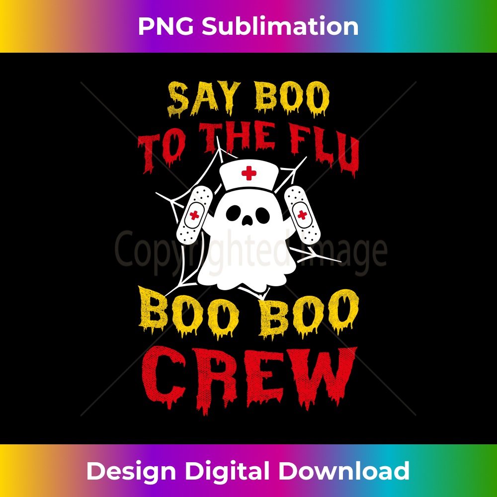 Say Boo To The Flu Boo Boo Crew Ghost Nurse Funny Halloween | Inspire ...