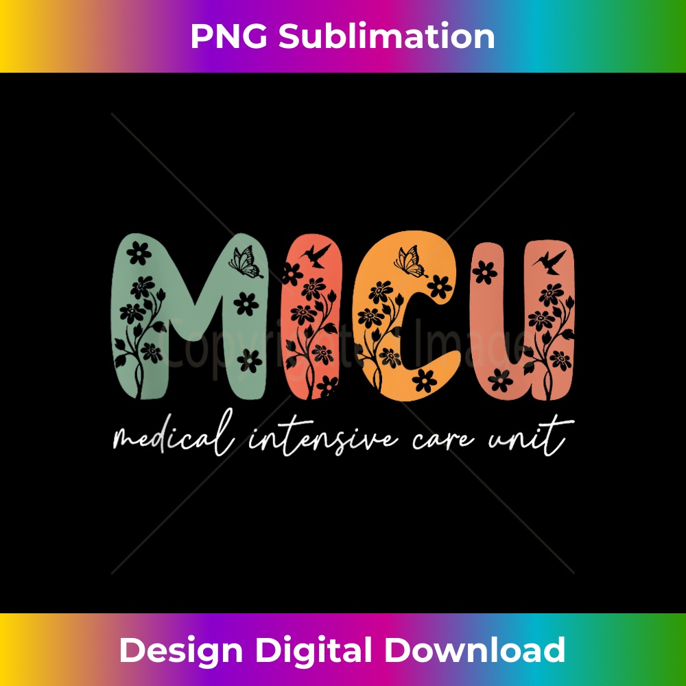 Floral MICU Nurse Boho MICU Squad Medical Critical Care Icu | Inspire ...