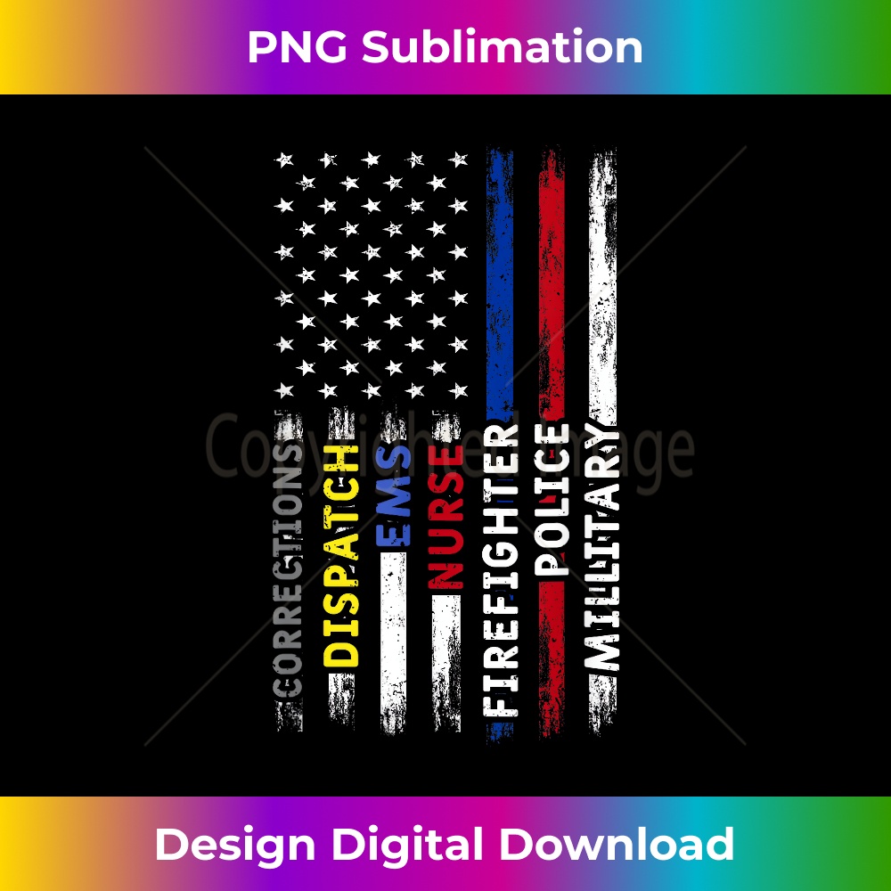 First Responders Hero Flag Police Firefighter Military Nurse | Inspire ...