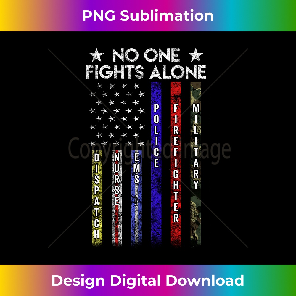 USA Flag Thin Line Military Police Nurse No-One Fight Alone | Inspire ...