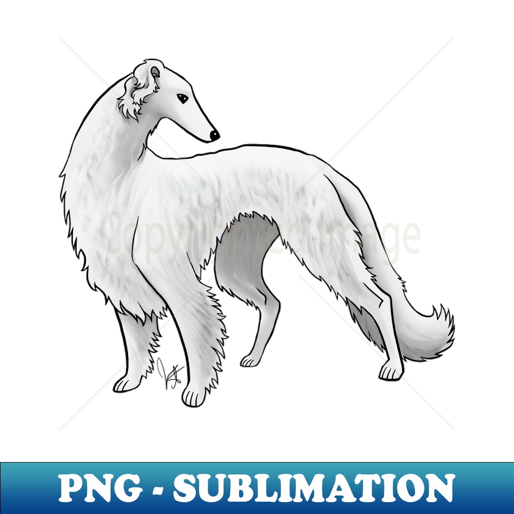 Dog - Borzoi - White - Instant PNG Sublimation Download - Cr | Inspire ...