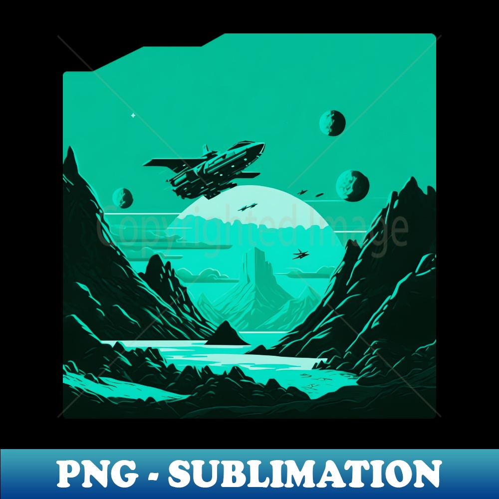 Synthwave Spaceship - Modern Sublimation PNG File - Defying - Inspire ...
