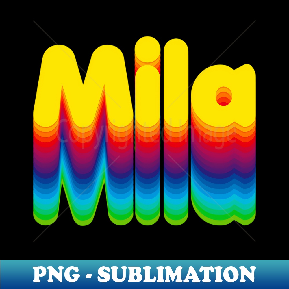 Rainbow Layers Mila Name Label - Professional Sublimation Di | Inspire ...