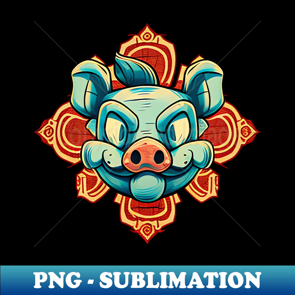 Ornamental piggy face - Aesthetic Sublimation Digital File - - Inspire ... Ornamental piggy face - Aesthetic Sublimation Digital File - - Inspire ...