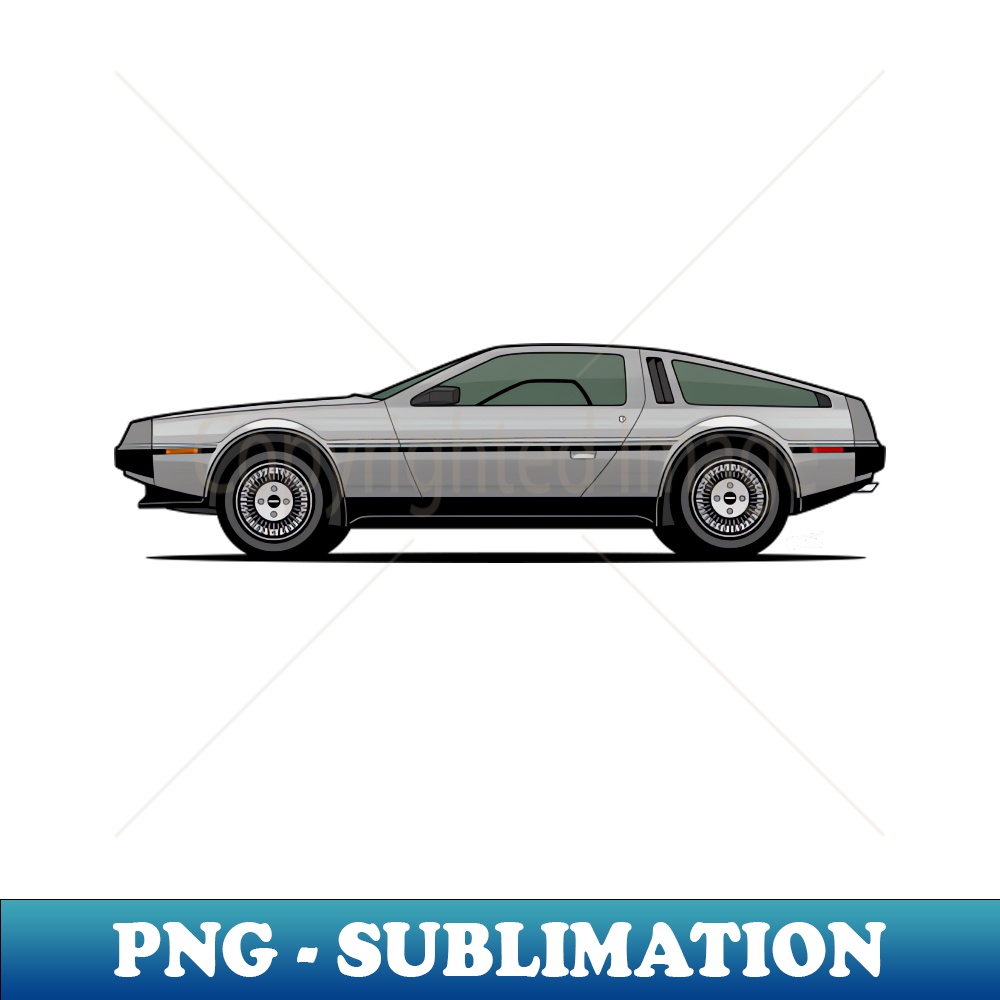 DeLorean DMC-12 side profile - Digital Sublimation Download - Inspire ...