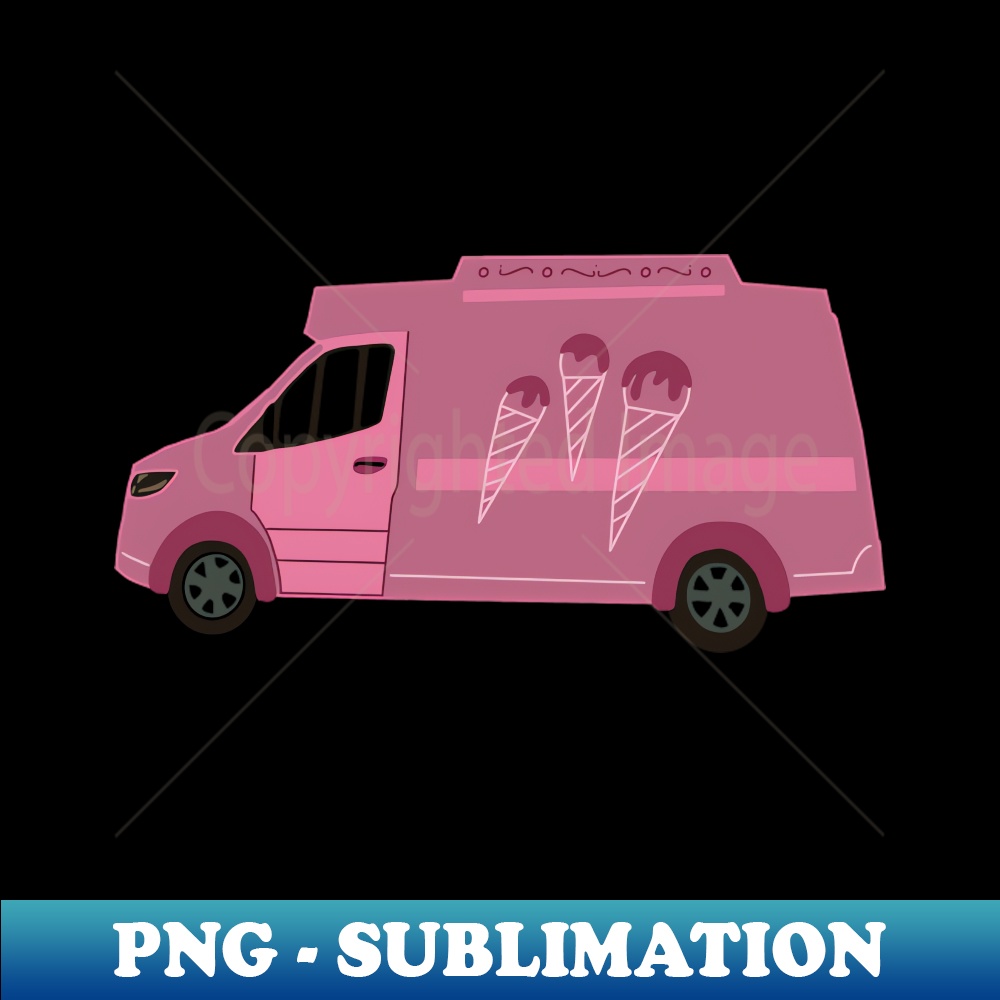 Pink Ice Cream Van - Digital Sublimation Download File - Ins | Inspire ...