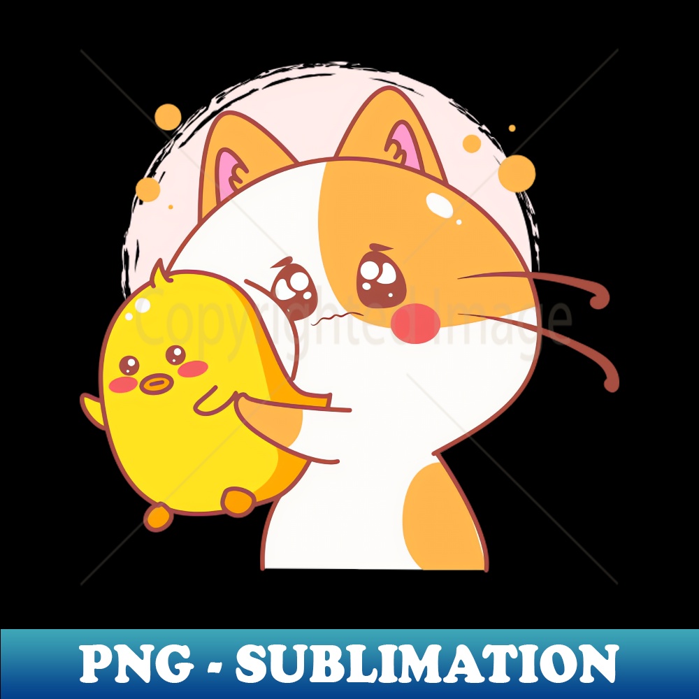 Cute Cat Little Duck Kawaii Cartoon Animals - PNG Transparen | Inspire Uplift