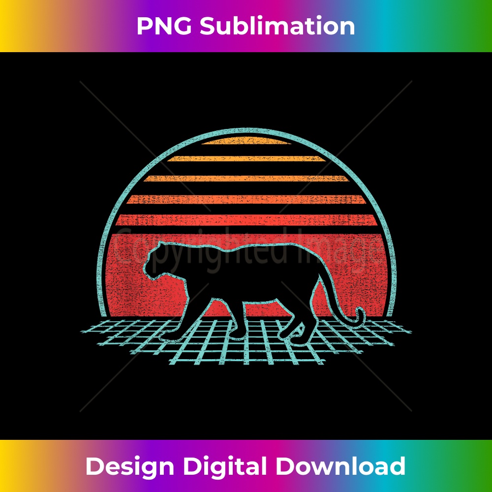 Cougar Retro Wildlife Vintage 80s Style Gift - Vibrant Subli | Inspire ...