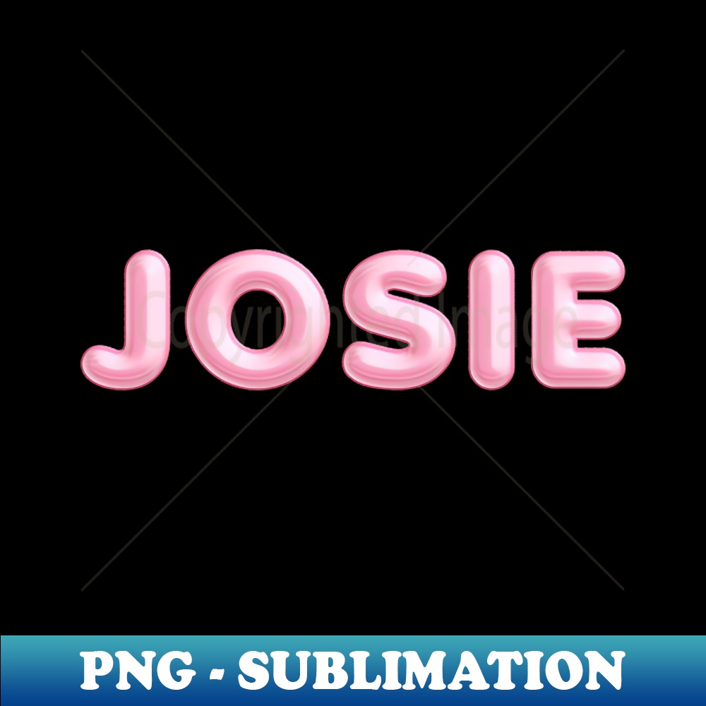 Josie Name Pink Balloon Foil - Creative Sublimation PNG Down | Inspire Uplift