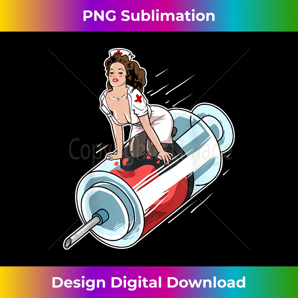 Rockabilly Pin-Up Nurse Riding A Syringe - Deluxe PNG Sublim | Inspire ...