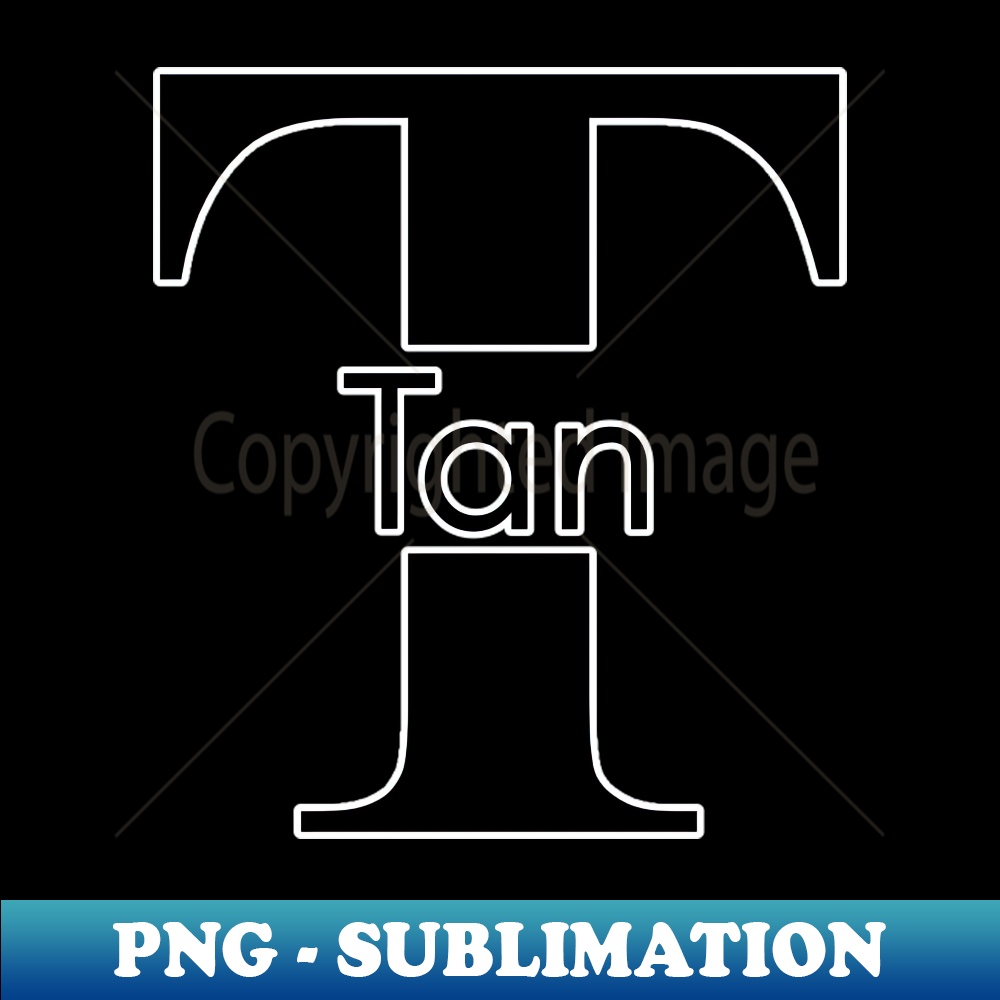Initial T Monogram Tan Name Label - PNG Transparent Sublimat | Inspire ...