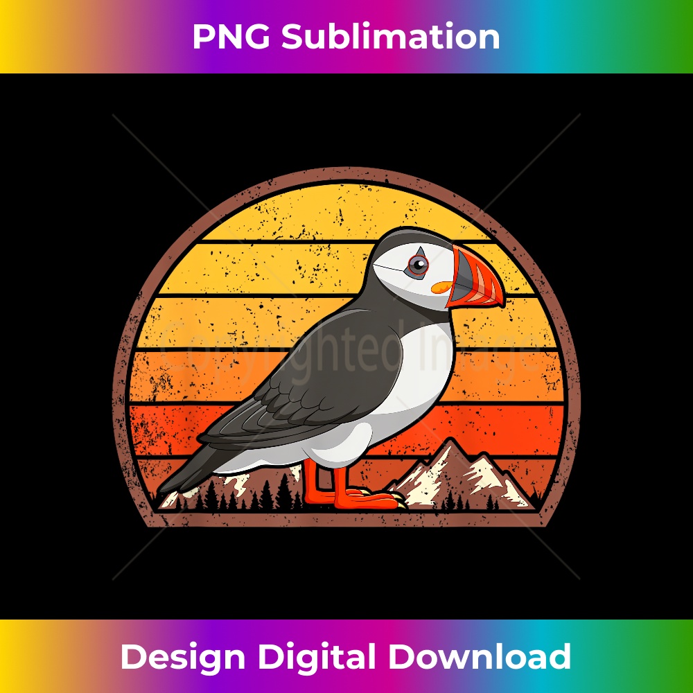 Sunset Puffin Lover Gift Vintage Retro Puffin - Artisanal Su | Inspire ...