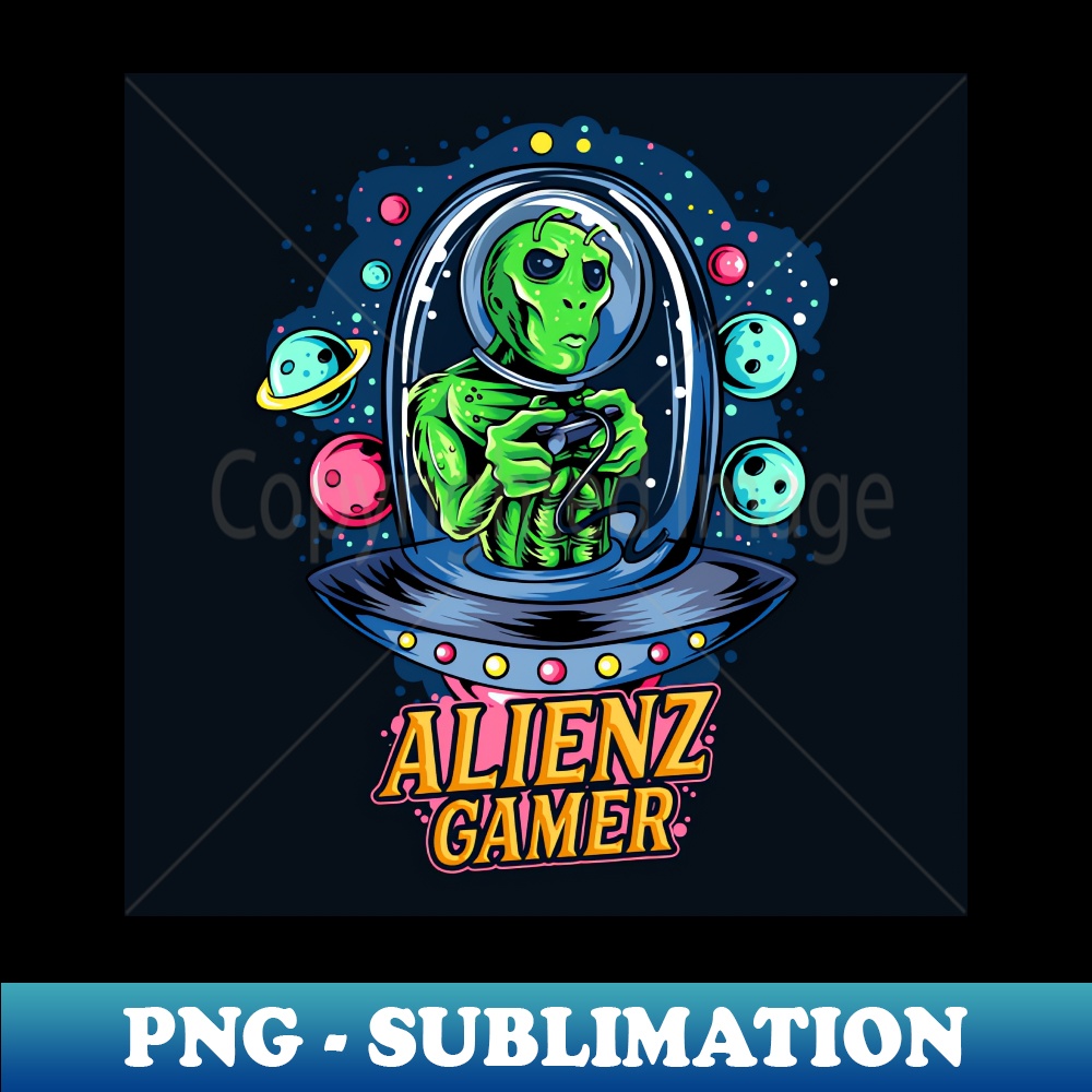 alien-riding-ufo-as-gamer-esport-logo - Instant PNG Sublimat | Inspire ...